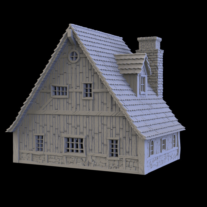 3D Printable Fantasy Village House by Tabletop Terrain