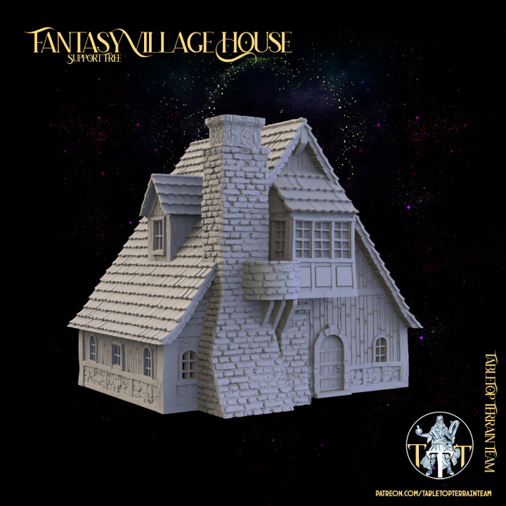 3D Printable Fantasy Village House by Tabletop Terrain