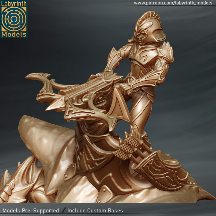 3D Printable Sea Elf Battle Crab kit - 32mm scale by Labyrinth Models