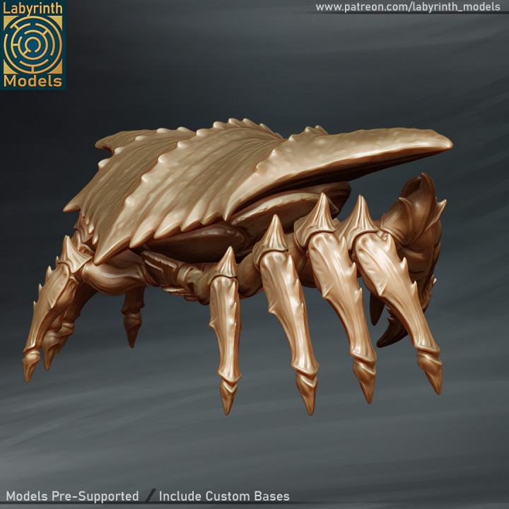 3D Printable Sea Elf Battle Crab kit - 32mm scale by Labyrinth Models