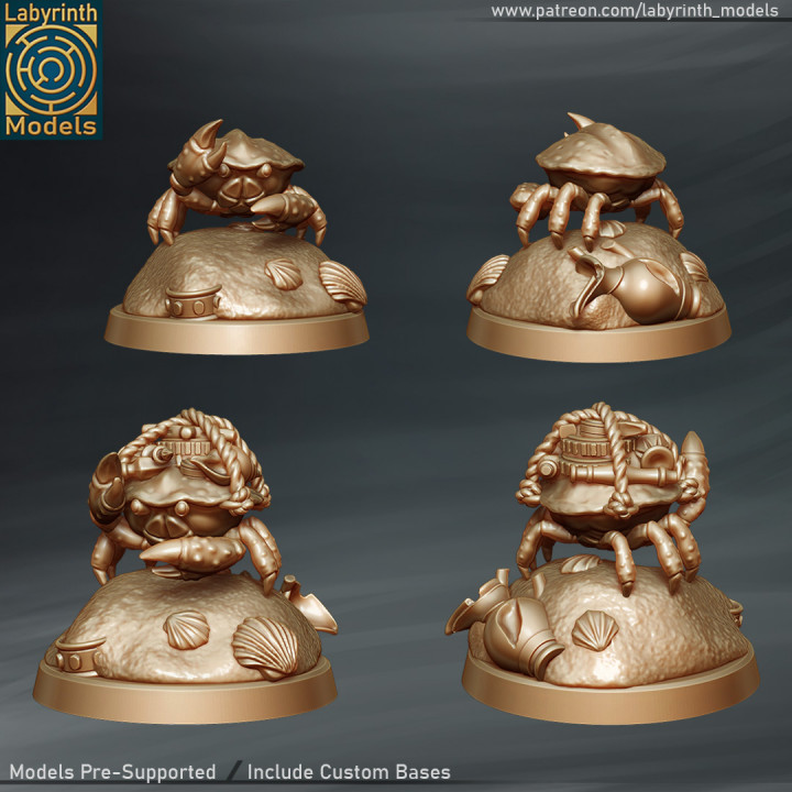 3D Printable Sea Elves Collection Vol. 1 - 32mm scale by Labyrinth Models