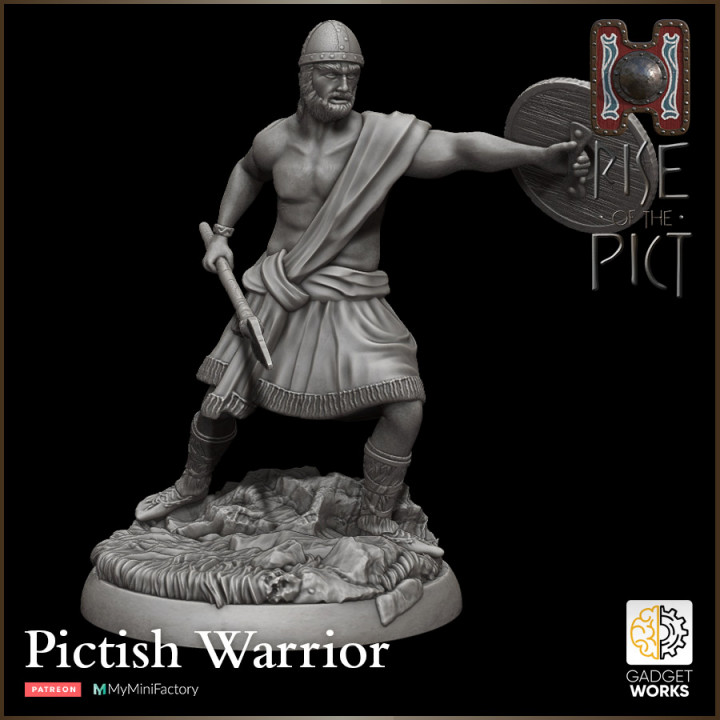 3D Printable Pict Warriors attacking - Rise of the Pict by Gadgetworks