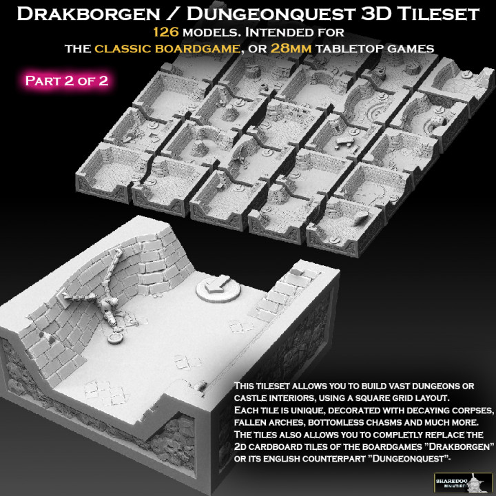 3D Printable Drakborgen and Dungeonquest 3D Tile Set Part 2 of 2 by ...