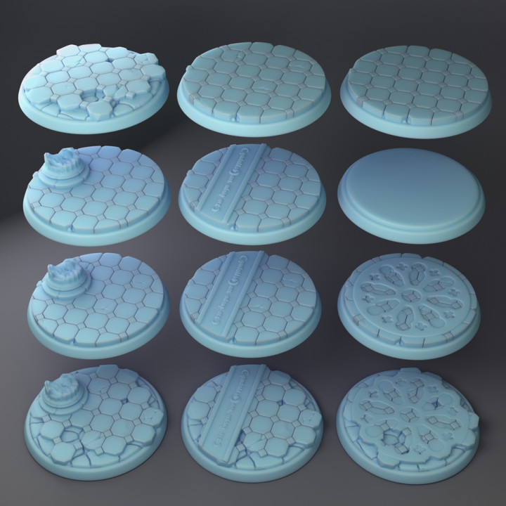 3D Printable Magical Temple Bases by Twin Goddess Miniatures
