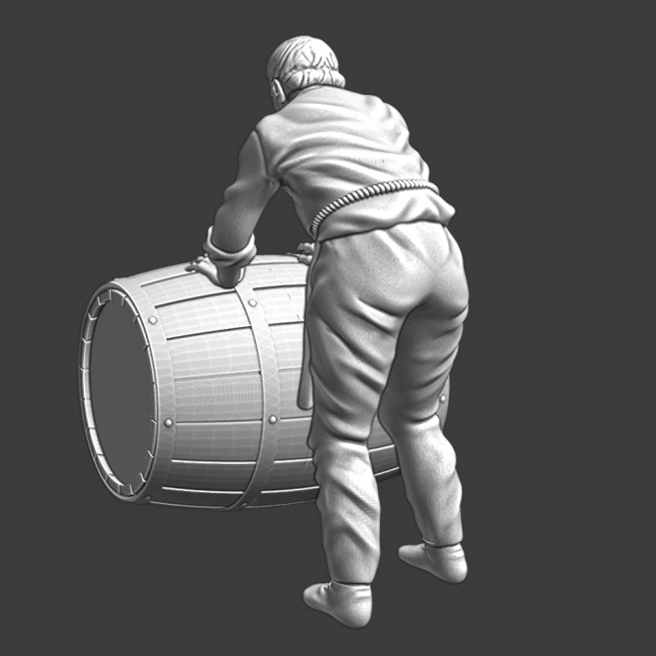 3D Printable Medieval civilian rolling big barrel by Northern Crusades ...
