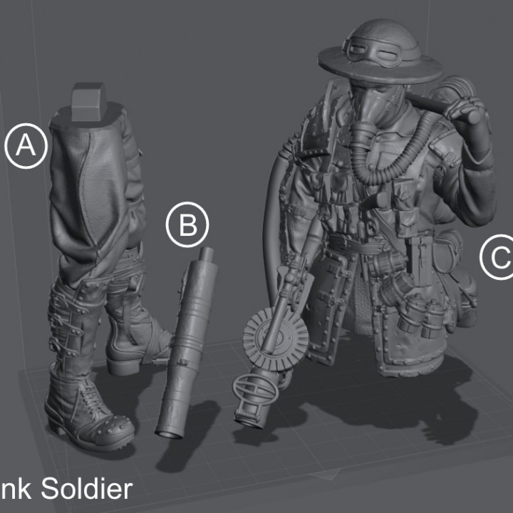 Steampunk Soldier Art