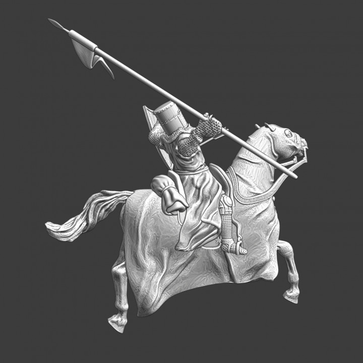 3D Printable Mounted crusader wounded - with arrows by Northern ...