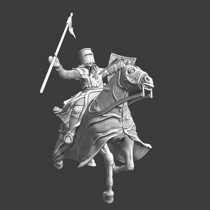 3D Printable Mounted crusader wounded - with arrows by Northern ...