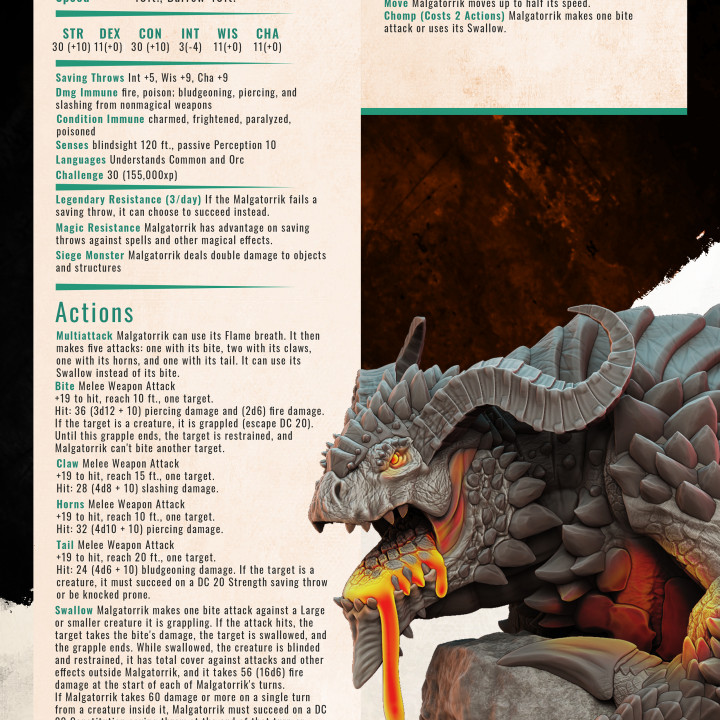 3D Printable Draconic Tribes - Magma Bundle by Fleshcraft Studio