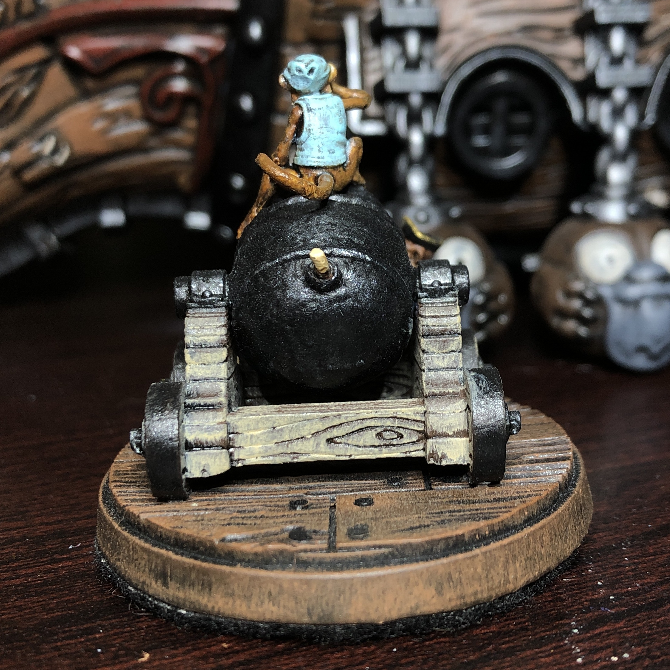 3D Printable Monkey Mortar Powder Monkeys (Pre-Supported) by CobraMode