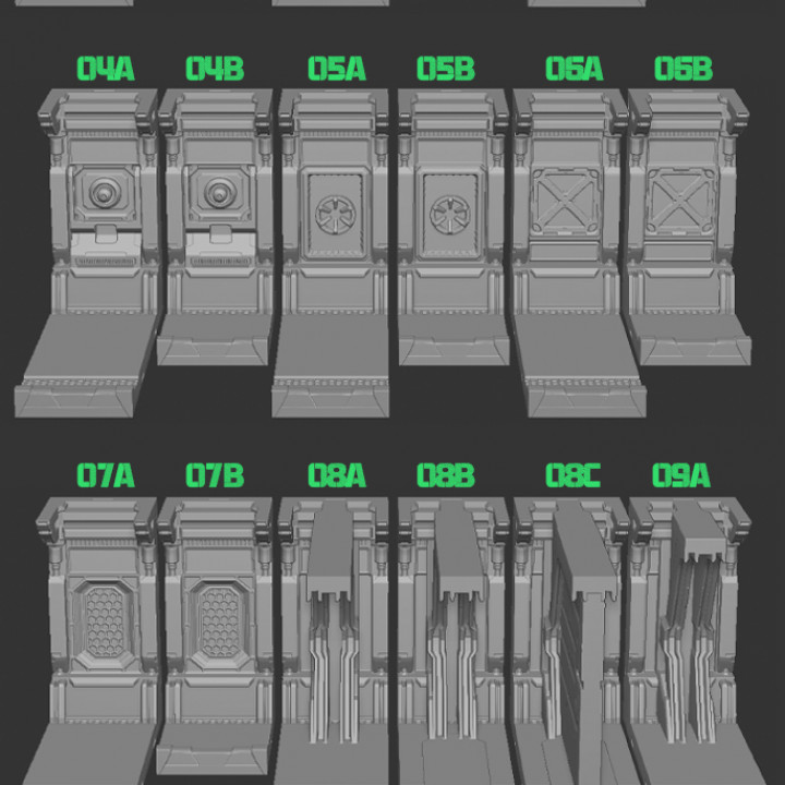 3D Printable Modular Stages - Sci-fi by z.axis.factory