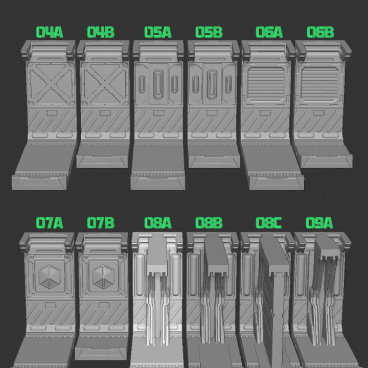 3D Printable Modular Stages - Sci-fi by z.axis.factory
