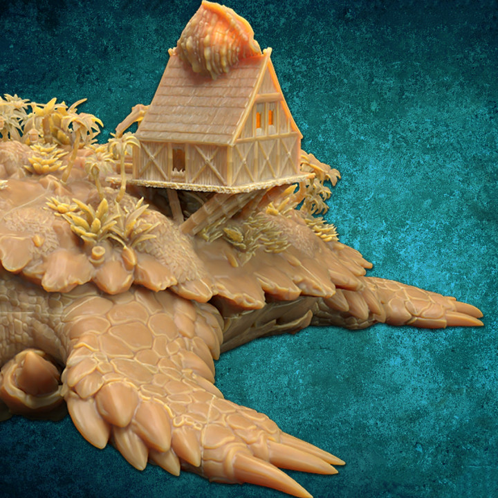 3D Printable Zaratan Island Turtle by The Dragon Trappers Lodge