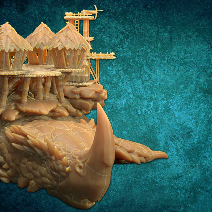 3D Printable Zaratan Island Turtle by The Dragon Trappers Lodge