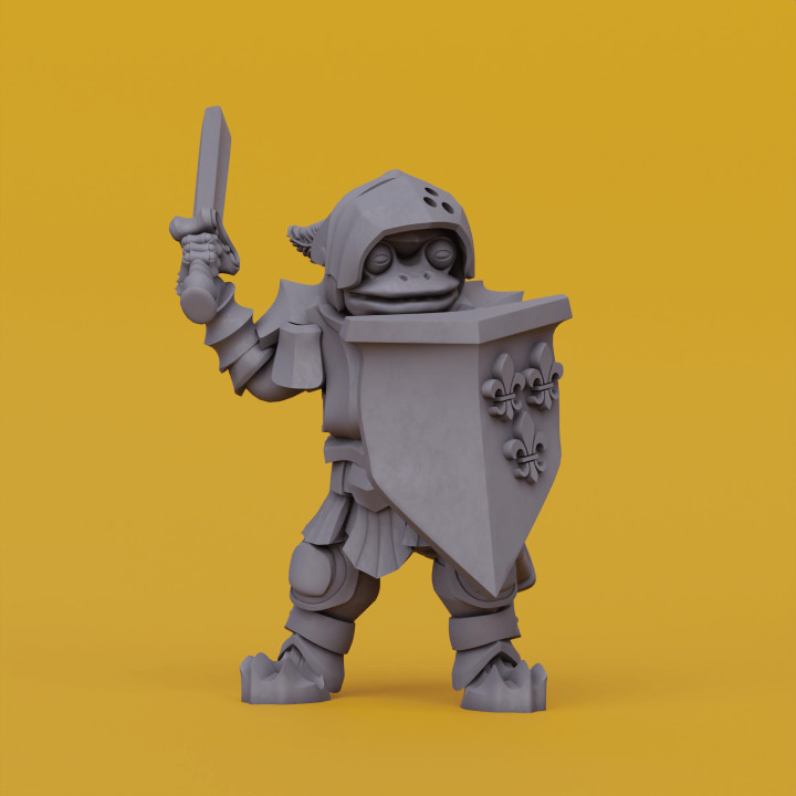 3D Printable Bullywug Frog champion by vector.miniatures