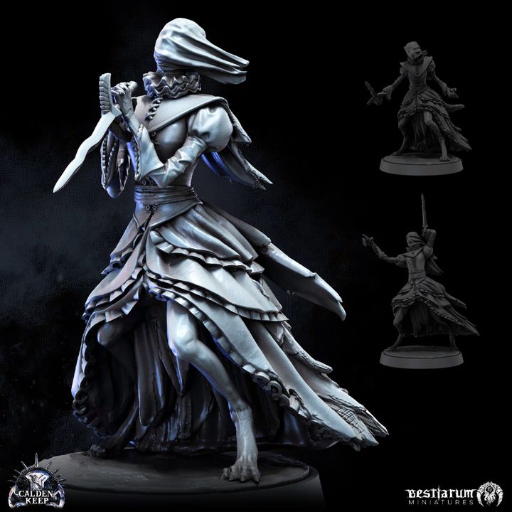 3D Printable Revenant Courtiers x3 by Bestiarum Miniatures