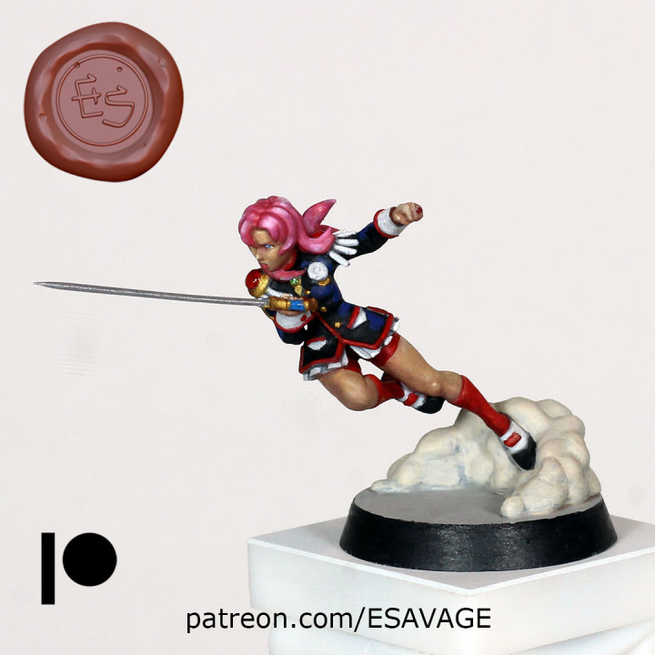 3D Printable Fencer Yuri - 32mm - DnD by EthanTSavage