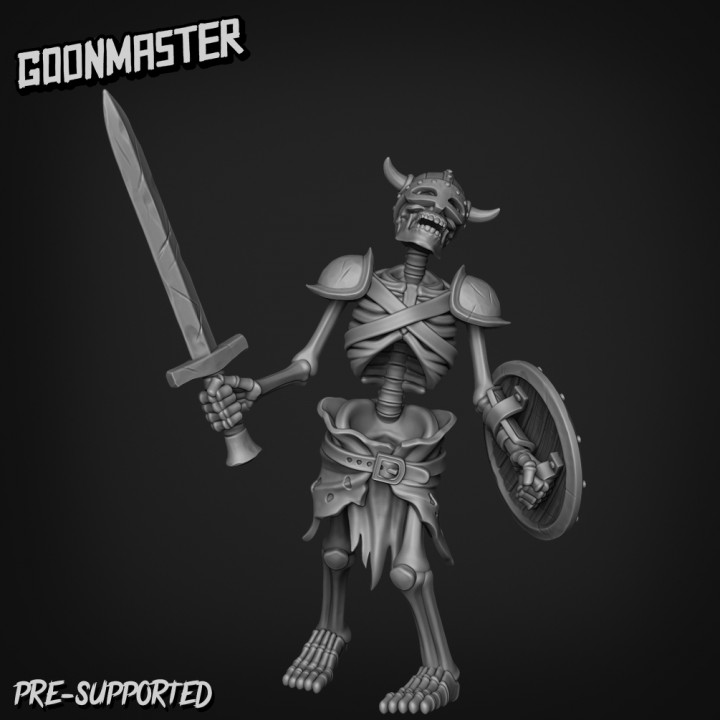 3D Printable Skeleton Warrior 3 by Goon Master