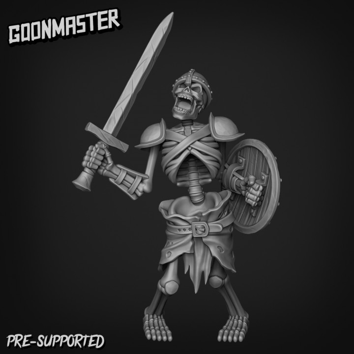 3D Printable Skeleton Warrior 5 by Goon Master