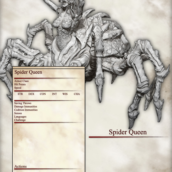 3D Printable Spider Queen All-In Pledge by SRS Studios