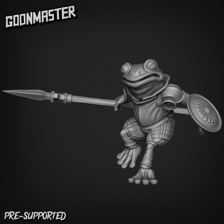 3D Printable Fancy Frog Spearman 3 B by Goon Master