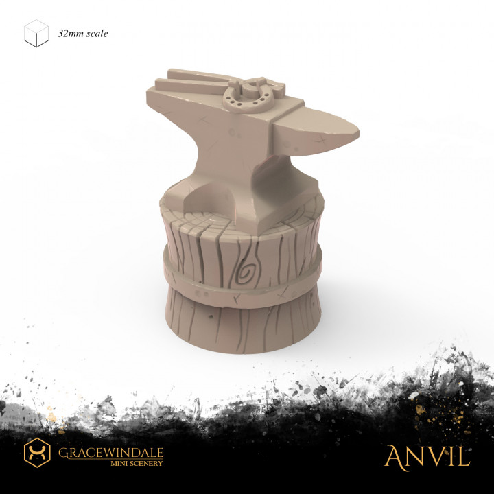 3D Printable Anvil by Gracewindale Mini Scenery