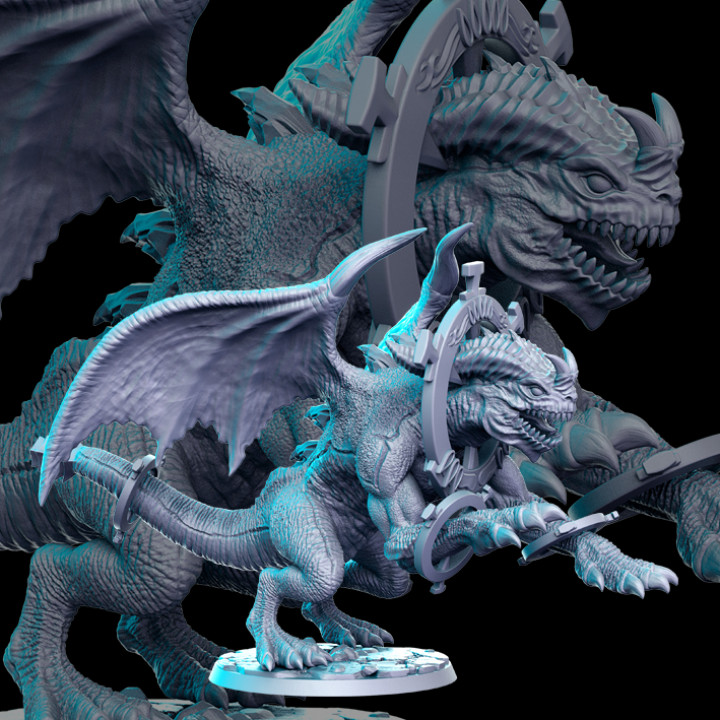 3D Printable Sanddragon (bound form) - 32mm - DnD by RN Estudio