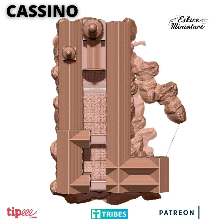3D Printable Mont Cassino - HUGE scenery by Eskice Miniature - Aron