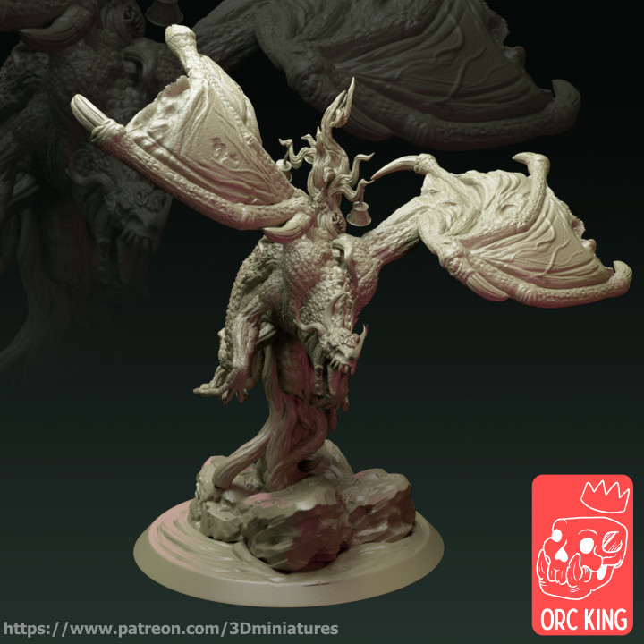 3D Printable Blight dragon (supported) by Orc King Studio