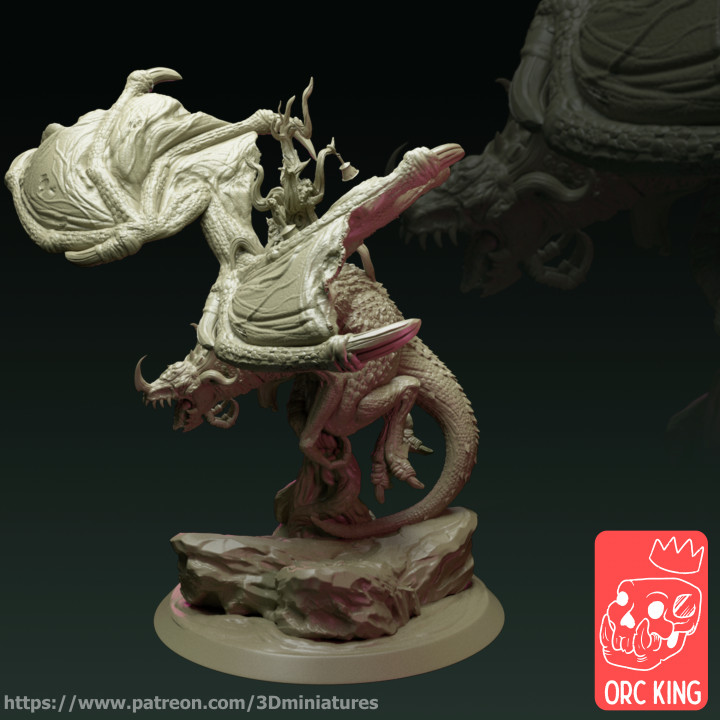 3D Printable Blight dragon (supported) by Orc King Studio