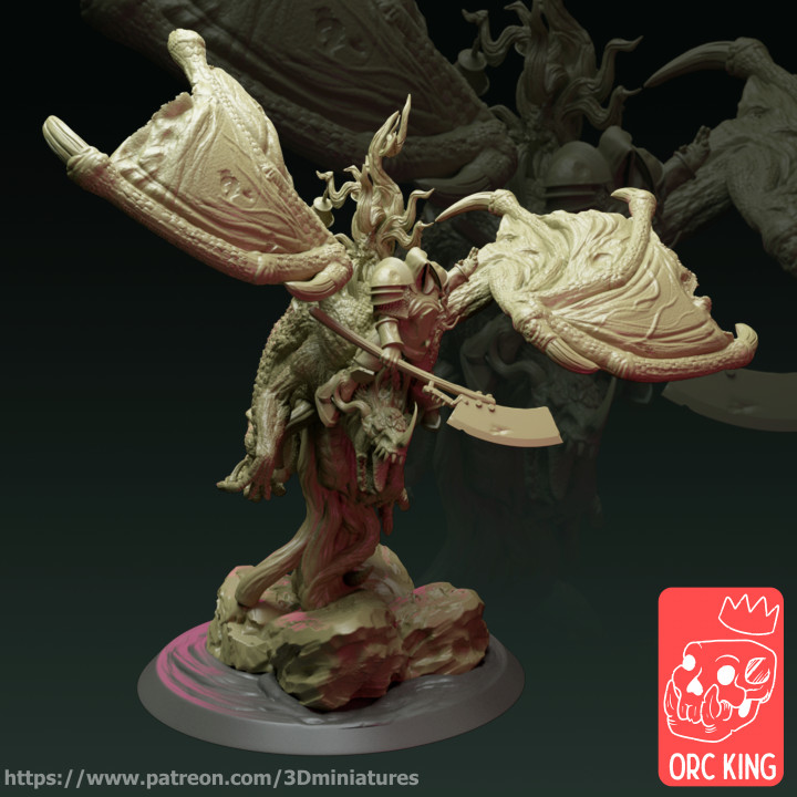 3D Printable Blight dragon (supported) by Orc King Studio
