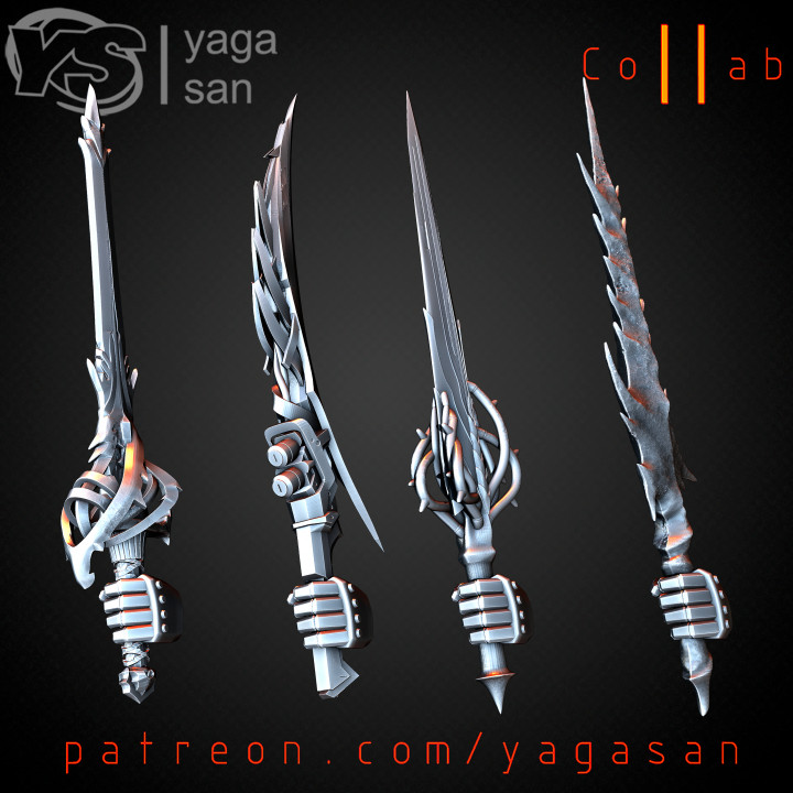 3D Printable Random Swords KitBASH PACK by Yaga San