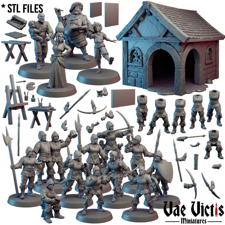 3D Printable MAY RELEASE : Fantasy village commoners II by Vae Victis ...