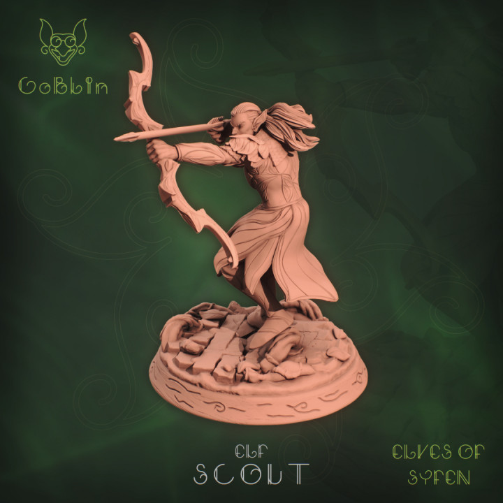 3D Printable Elf Scout 2 - Elves of Syfen by Goblin Art Studios