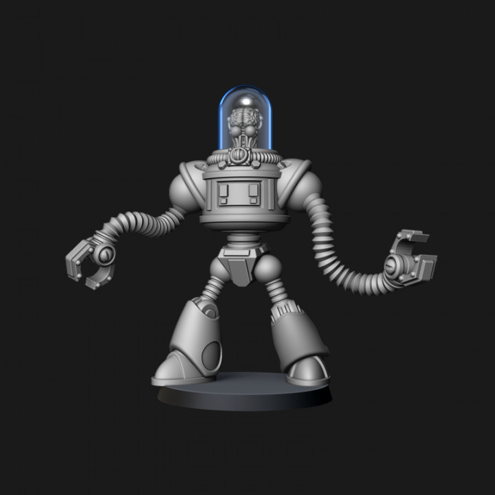 3D Printable Dr. Zardov & the Robot Menace by Bombshell Miniatures