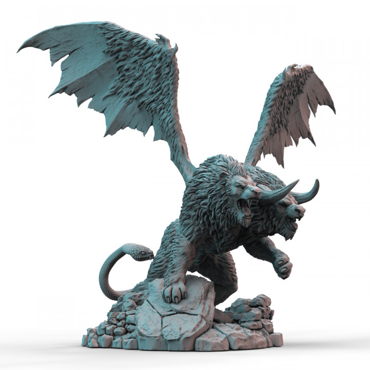 3D Printable Chimera (pre-supported) by Blue Giant Studios