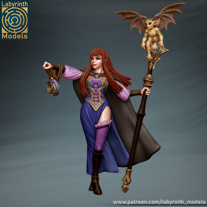 3D Printable Labyrinth Witch - 32mm scale by Labyrinth Models