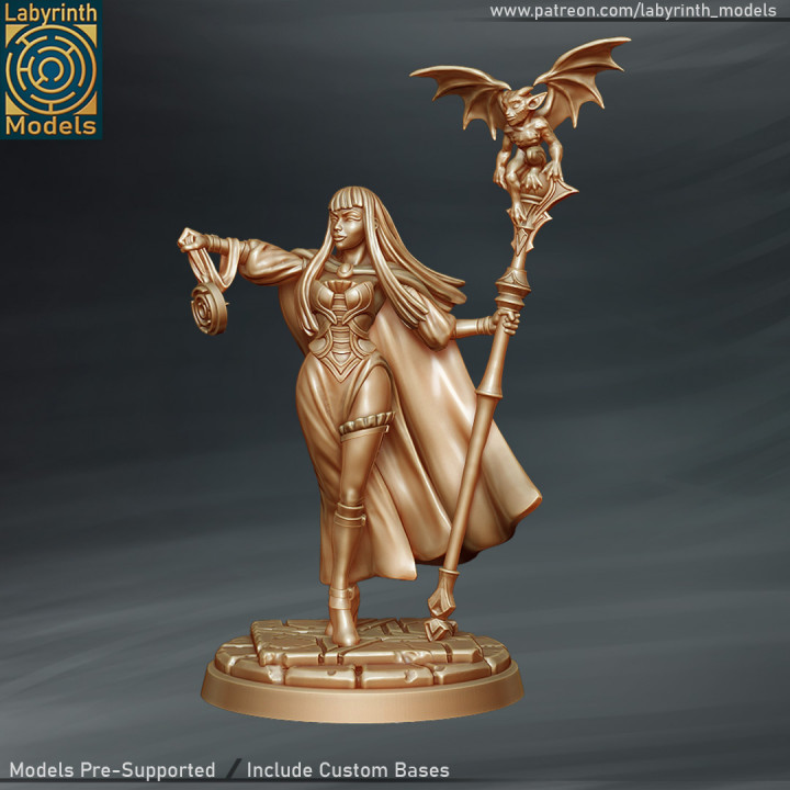 3D Printable Labyrinth Witch - 32mm scale by Labyrinth Models
