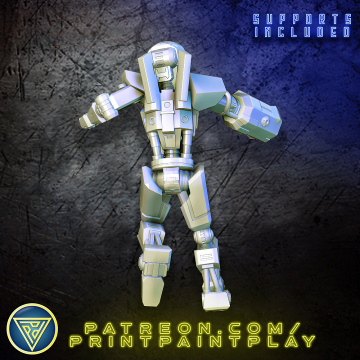 3D Printable Imperial Battle Robots Set by Print Paint Play