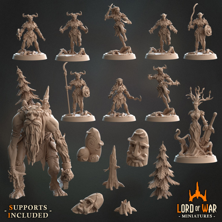 3D Printable COMPLETE Forest Elves -Giant Army Bundle (Presupported) by ...