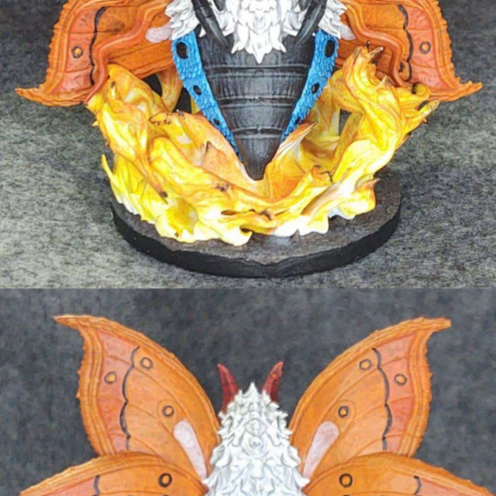3D Print of Kaijumon Fire Moth by ProfGrim1