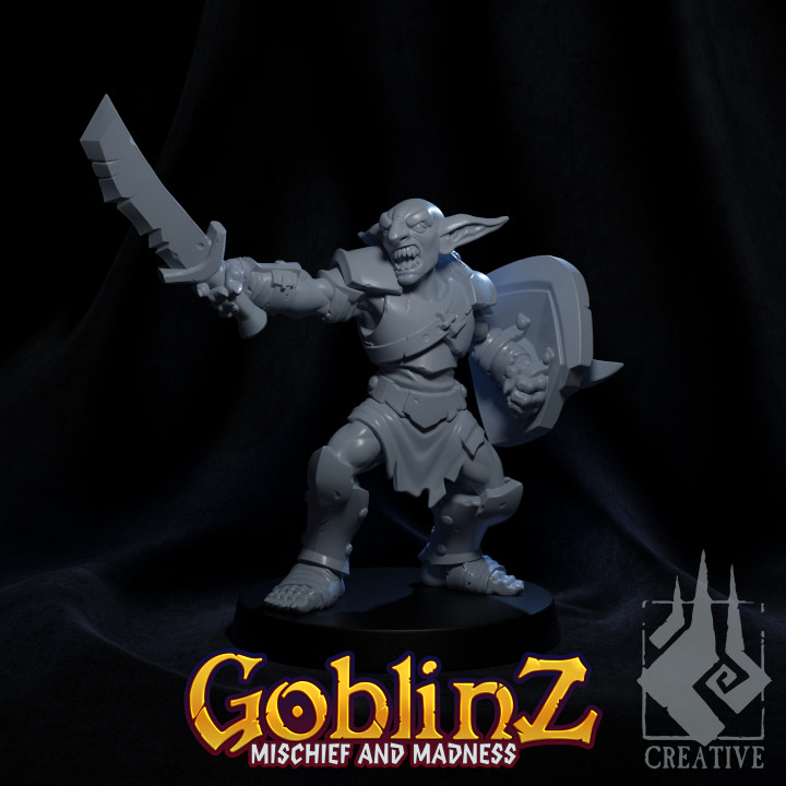3D Printable Goblin Fighter by Ember Smith Creative