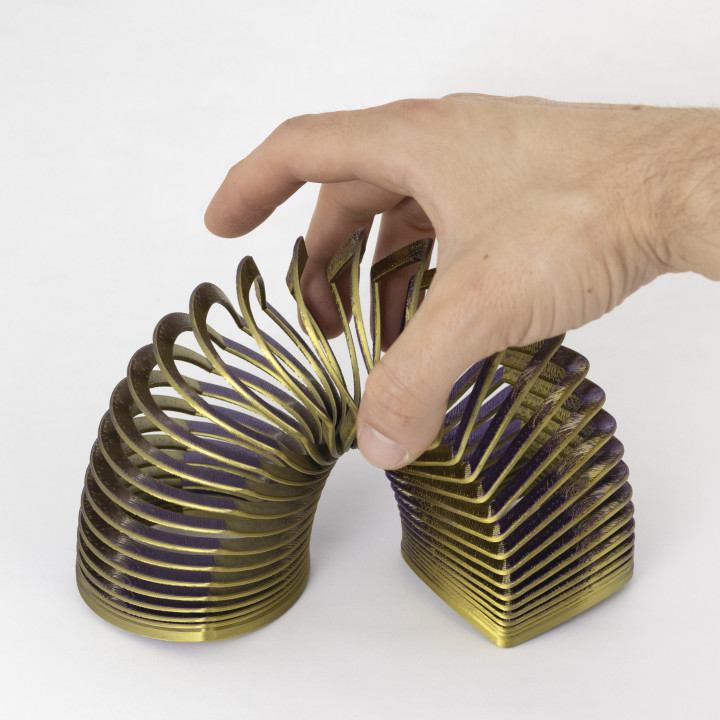 3D Printable Ambiguous Springo // Circle to Square Ambiguous Cylinder ...