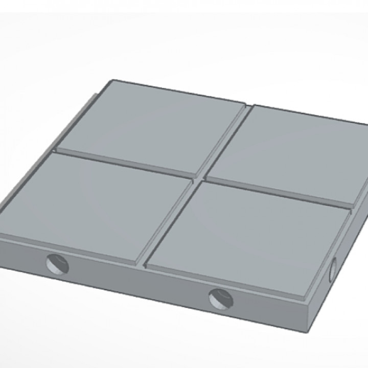 3D Printable DnD Basic 1inch Square Floor Tiles for D&D by Toni