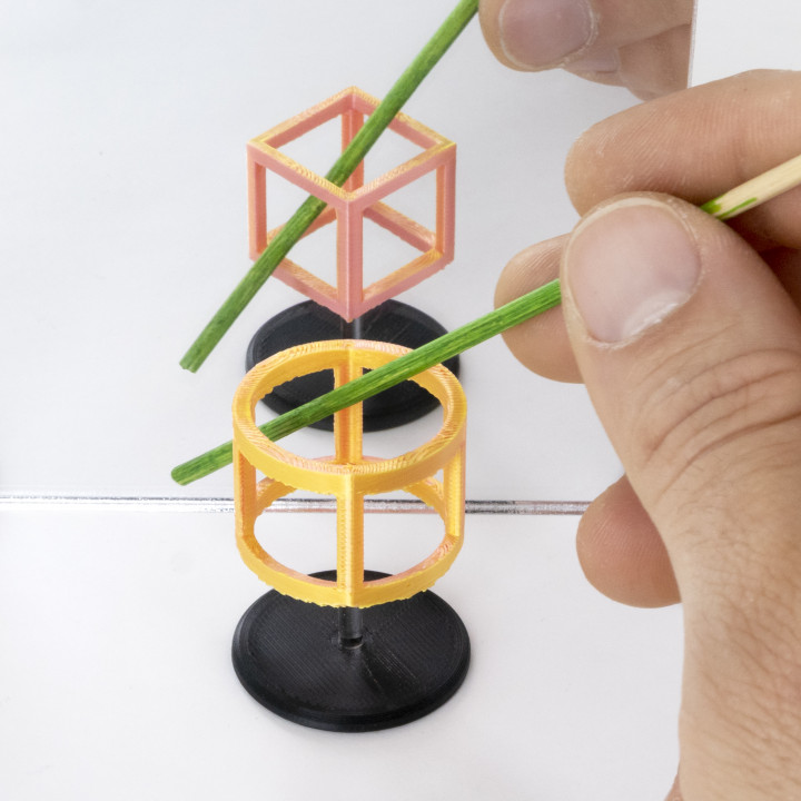 3D Printable Wireframe Ambiguous Cube // POV Illusion by Devin Enrique ...
