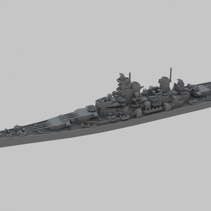 3D Printable WW2 USN Iowa Class Battleship by Lee McColl