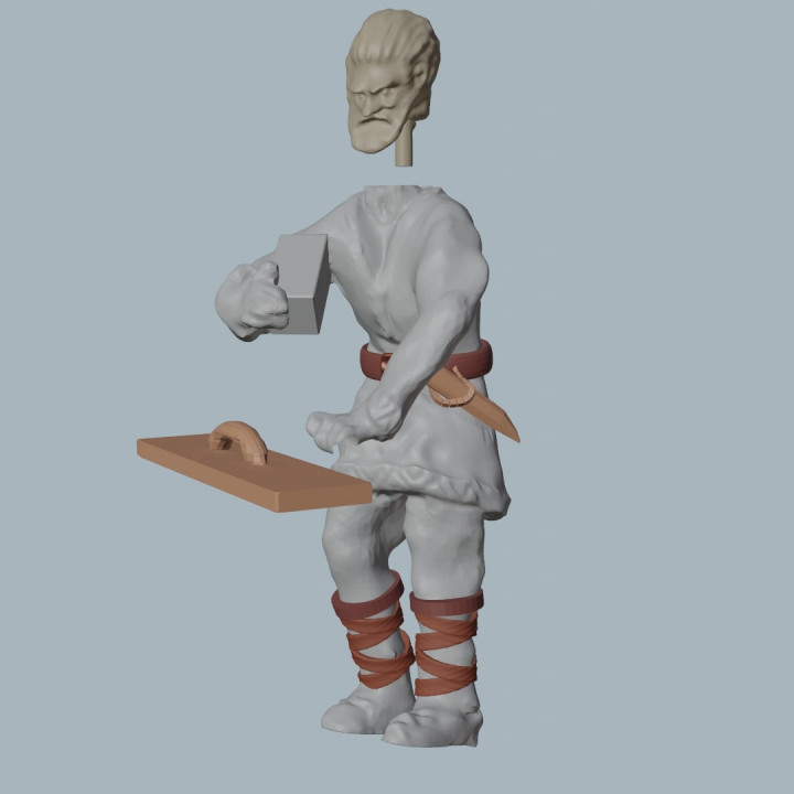 3D Printable Medieval Construction Crew by Alf Scherer