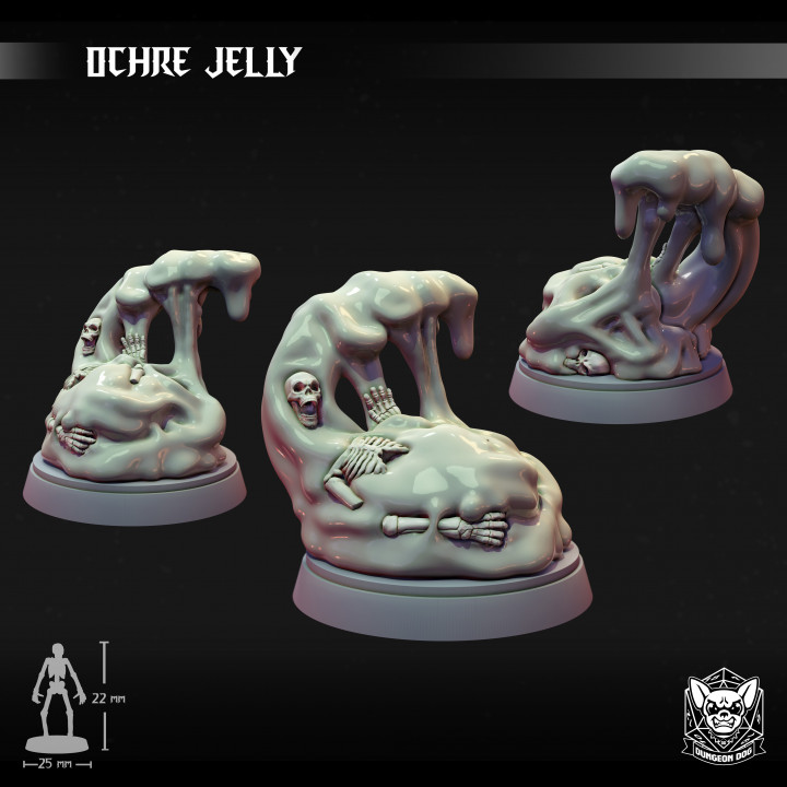 3D Printable Ochre Jelly by Dungeon Dog