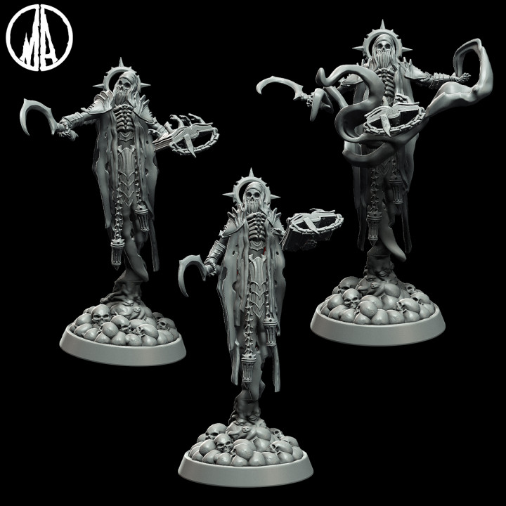 3D Printable Necromancer - Lost Souls - 3 Poses by Monolith Arts