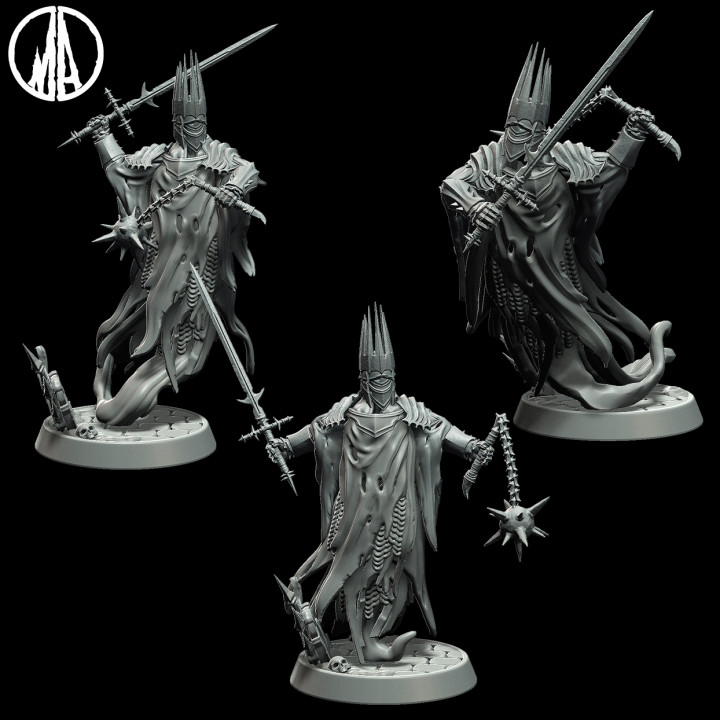 3D Printable Wraith King - Lost Souls - 3 Poses by Monolith Arts